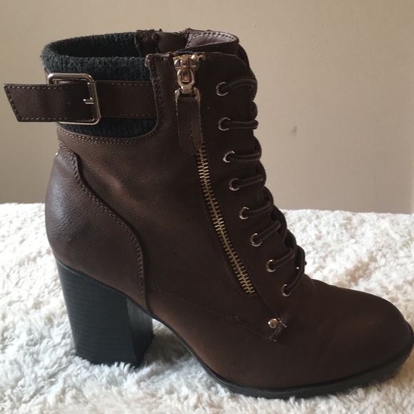 Call It Spring | Shoes | Call It Springs Heeled Brown Boots | Poshmark